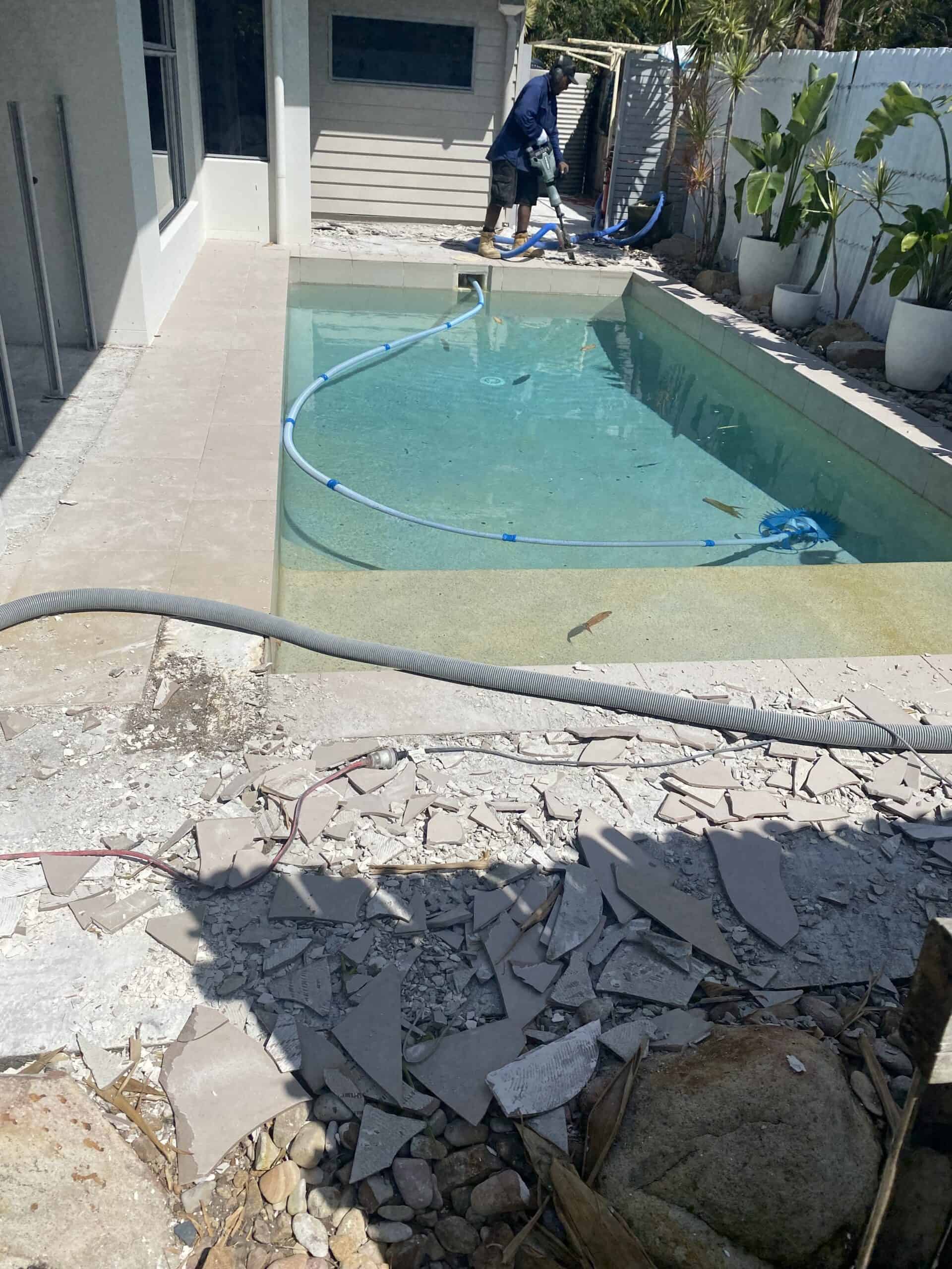 Pool Tile Removal | All Stripped
